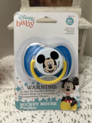 Disney Baby Mickey Mouse Pacifier BPA Free Orthodontic Nipple 0+ Months ...