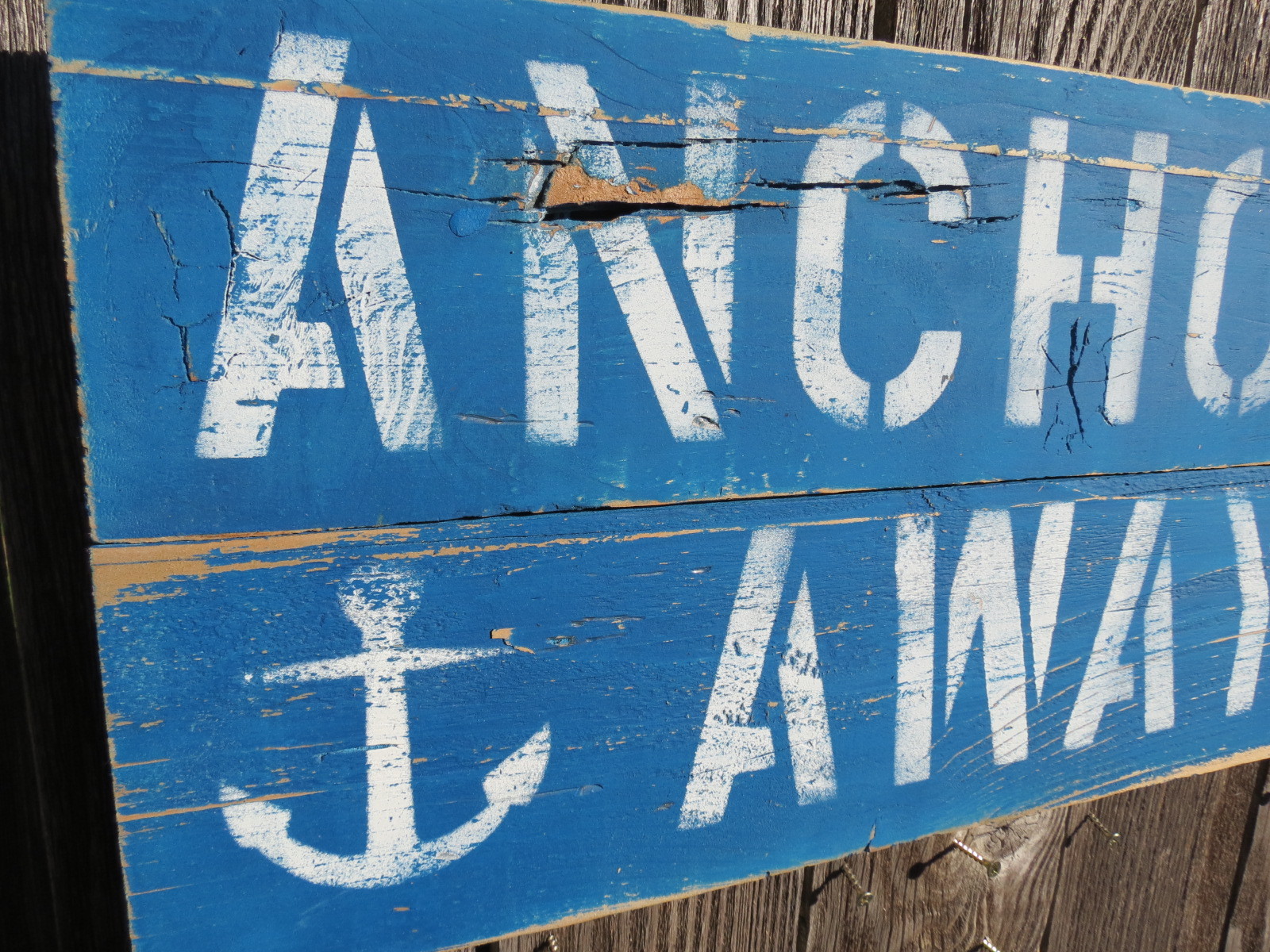 10+ X 24 INCH WOOD "ANCHORS AWAY" SIGN NAUTICAL SEAFOOD (#S848) | eBay