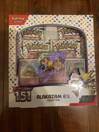 Pokemon 151 Alakazam Box with 4 Booster Packs & Promos! Brand New ...
