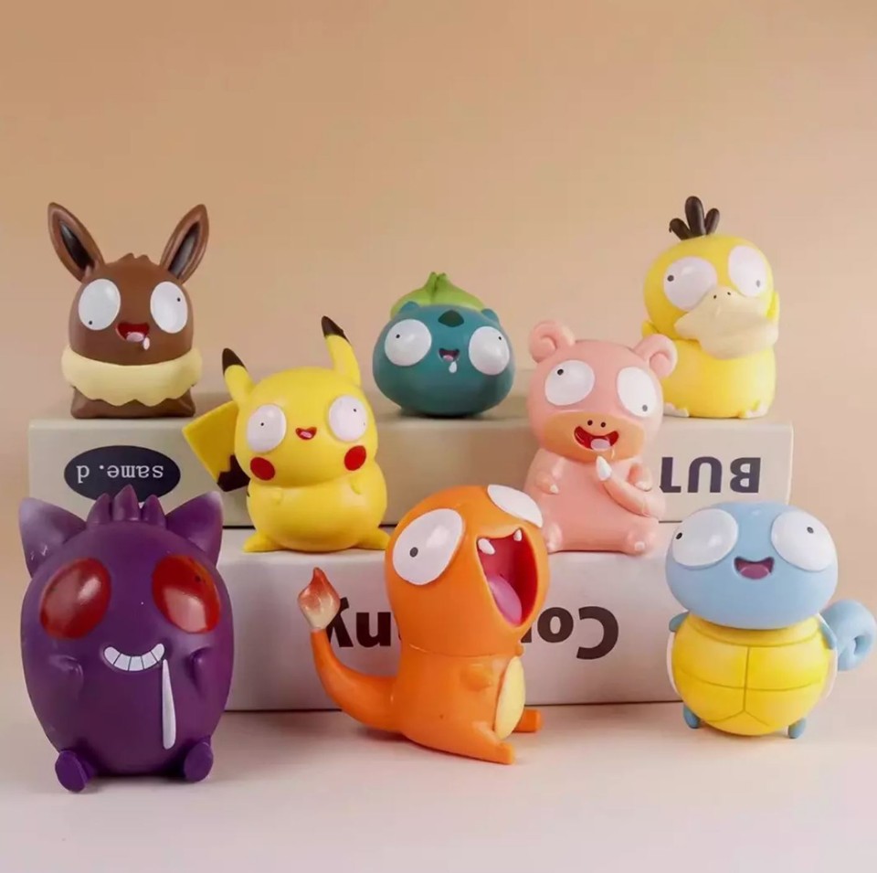Pokemon Derpy Figure Pikachu, Gengar, Charmander, Squirtle, Eevee ...