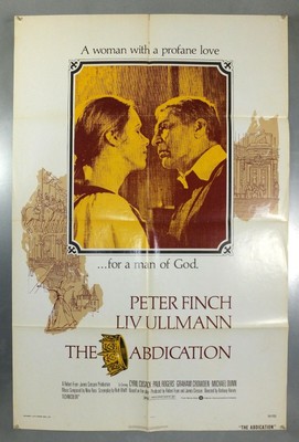 THE ABDICATION -PETER FINCH/LIV ULLMAN- ORIGINAL AMERICAN ONE SHEET ...