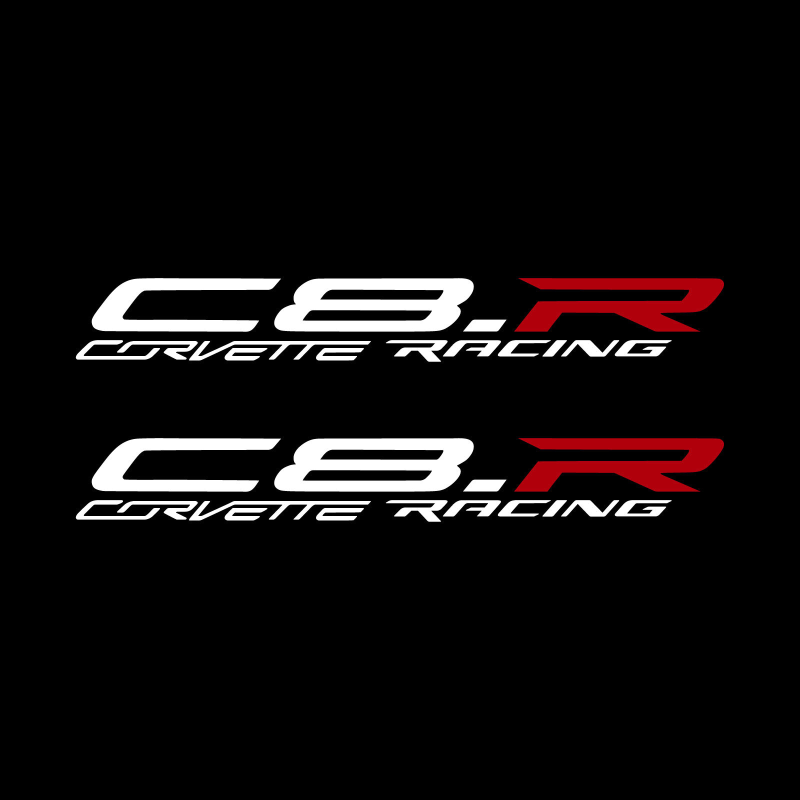 Pair C8.R CORVETTE RACING C8 C8R Stingray Decal Vinyl Sticker Z51 Z06 ...