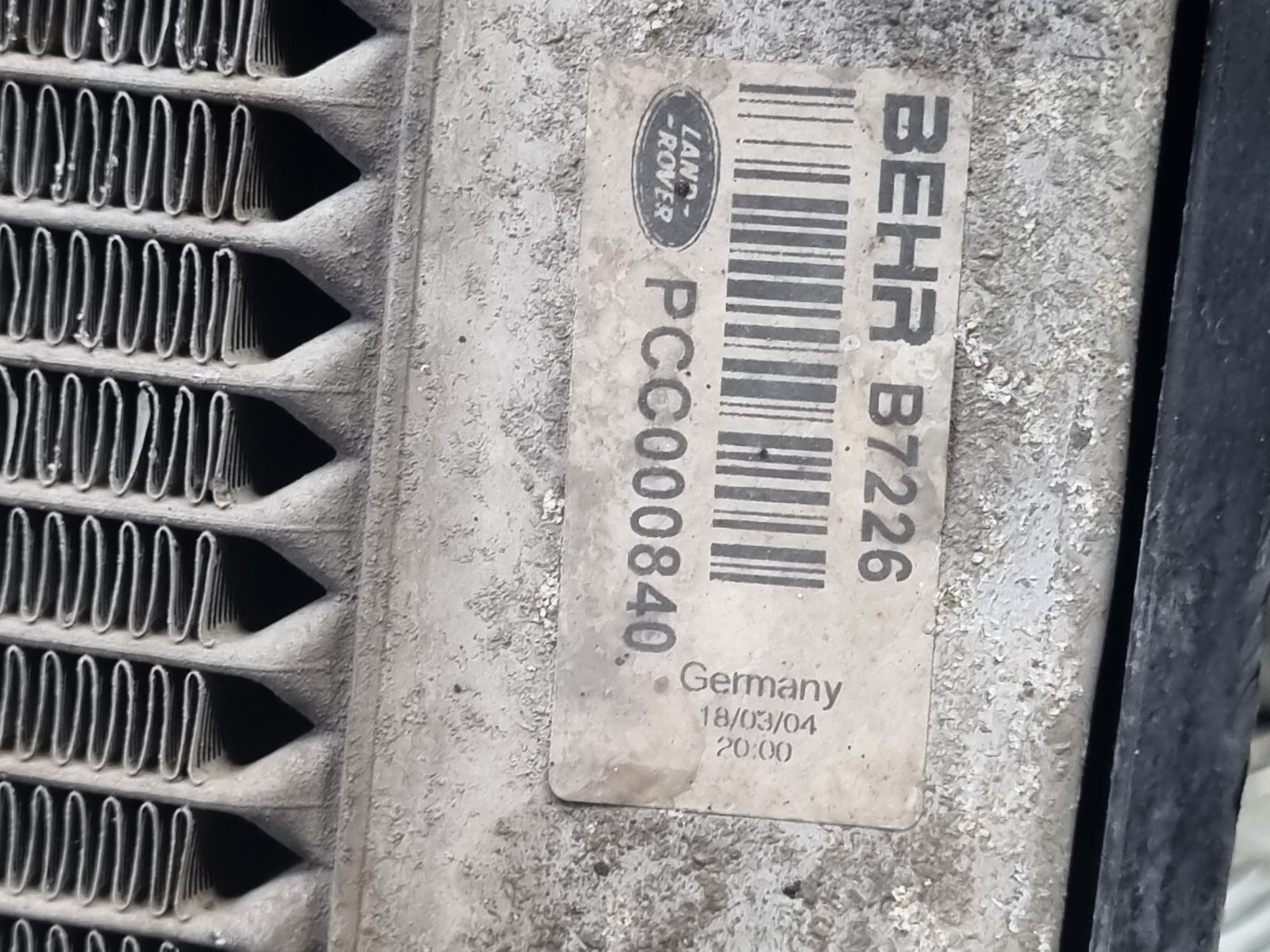 PCC000840 Radiator Water Land Rover Range ( Lm) Td6 HSE Year 2002 B7226 ...