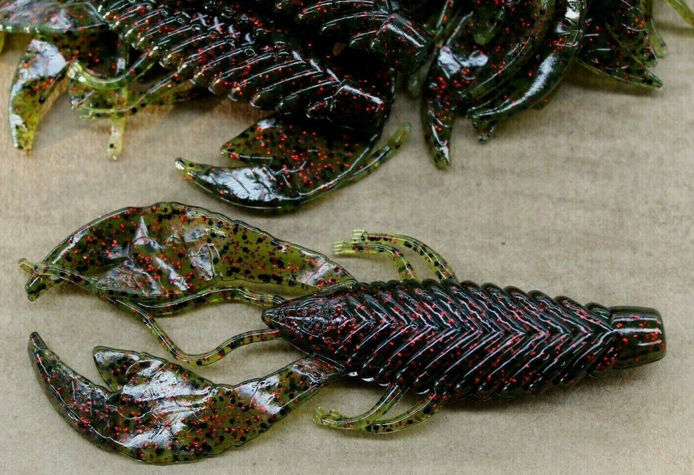 4 1/2" Claw Bug Watermelon Red Jig Trailer Creature 50 pack Bulk ...