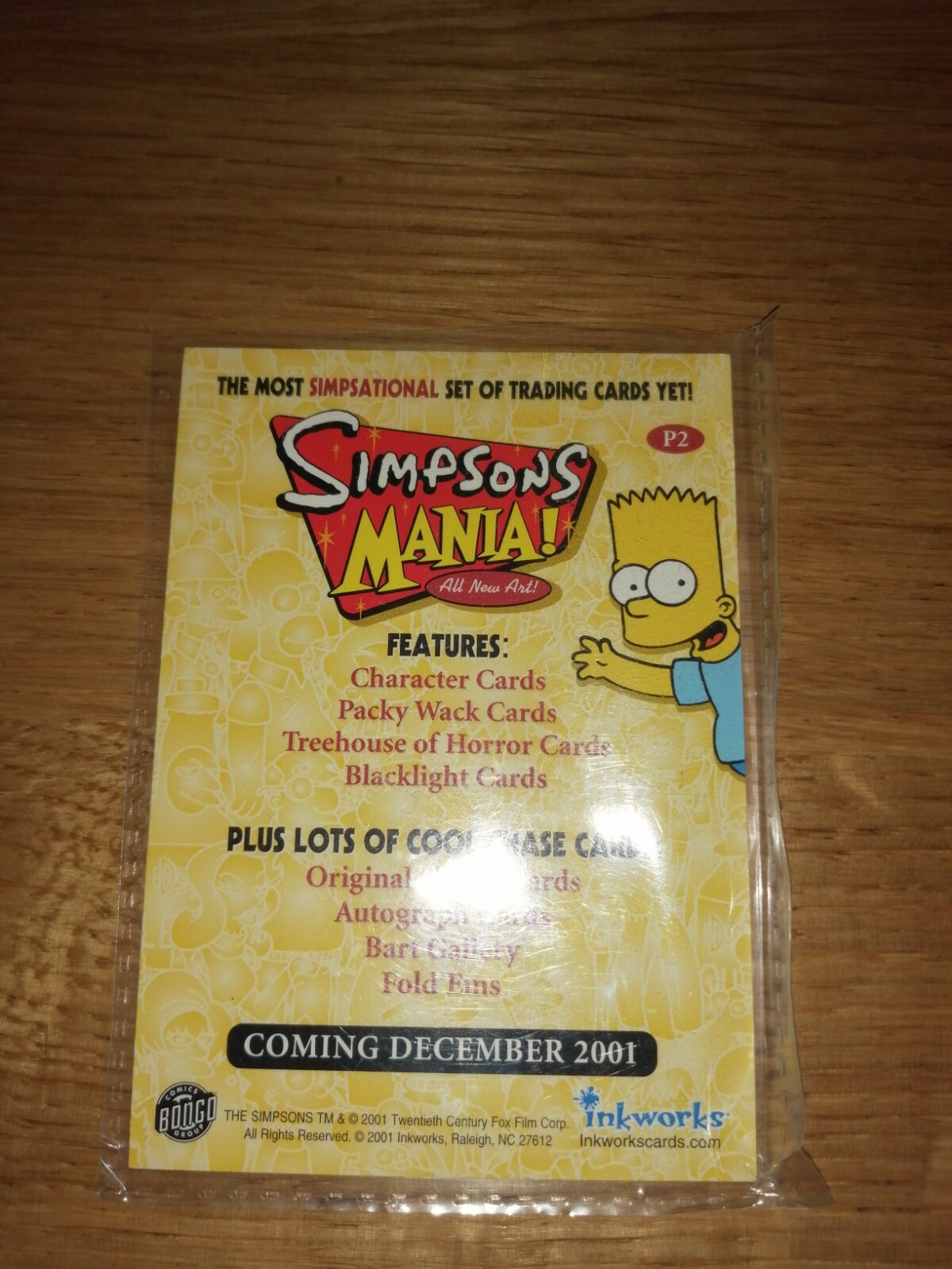 The Simpsons Trading Cards Inkworks Promo P2 Les Simpson Cartes 2001 | eBay