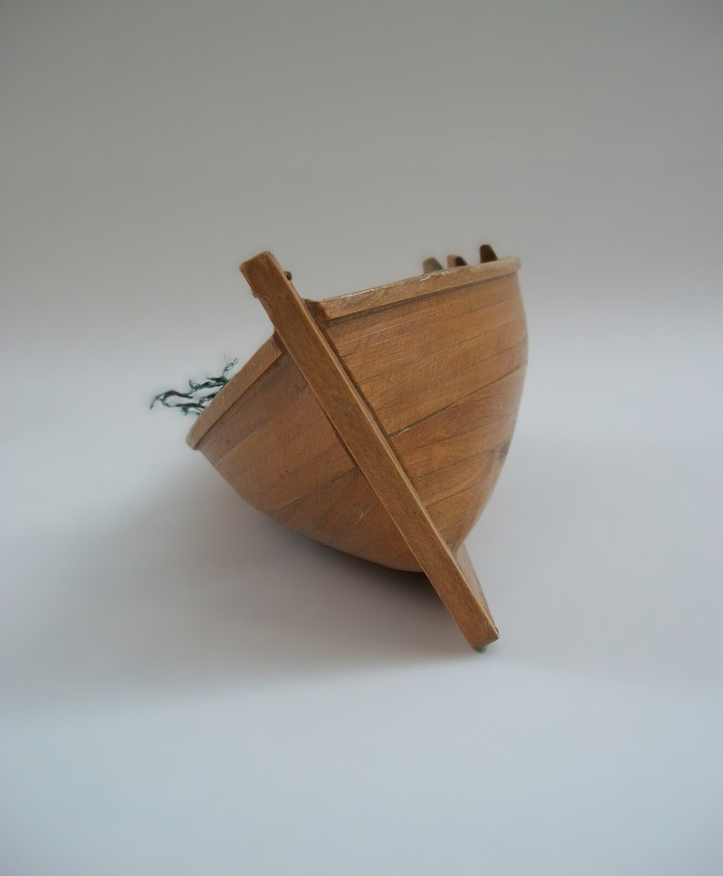 Vintage Hand Crafted Scale Model of a Fishing Boat - Canada - Mid 20th ...