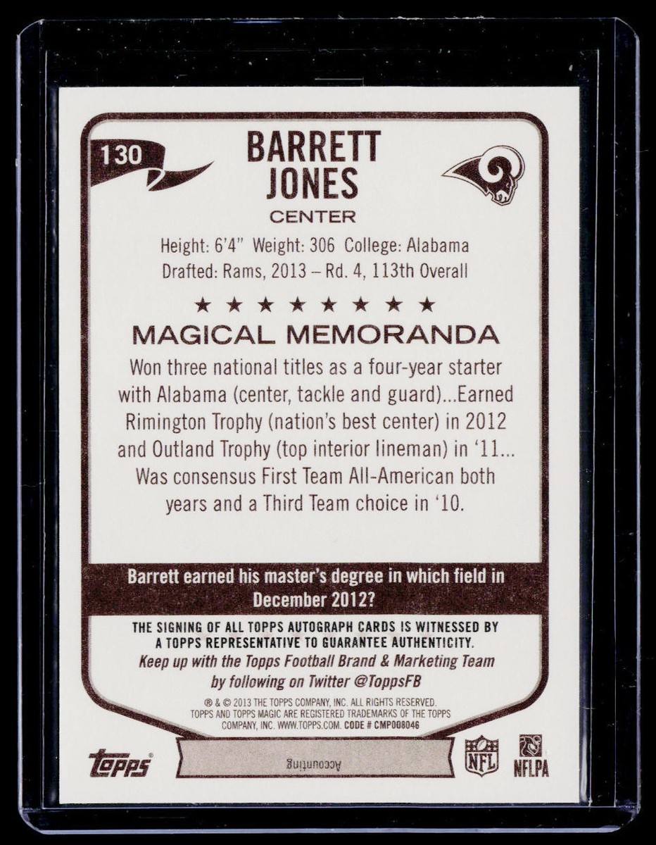 Barrett Jones Rams