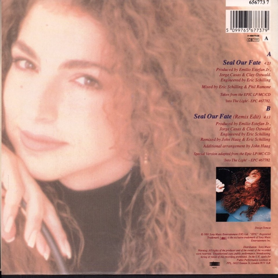 Gloria Estefan Seal Our Fate 7" vinyl UK Issue Pressed In Netherland ...