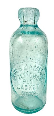 1890s Jos James Bottling Works Red Jacket Michigan Hutchinson Soda ...