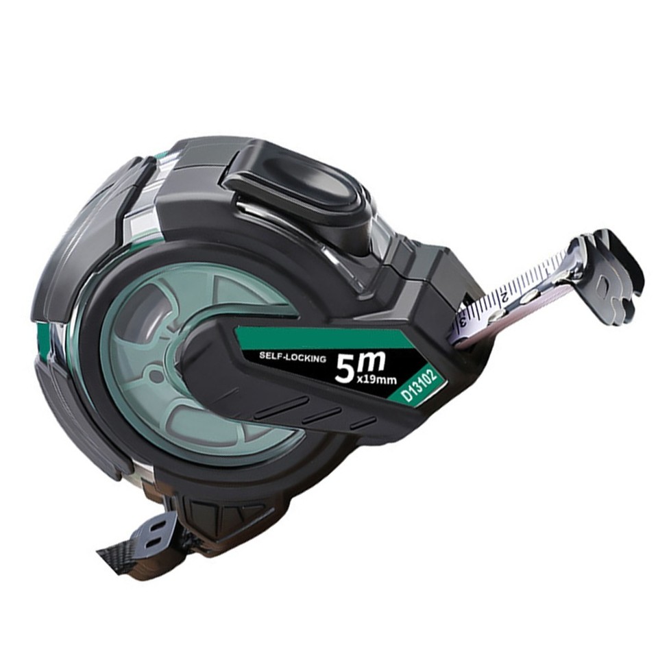 Roll Up Rubber Coated Measuring Tape 5m 25mm Stainless Steel Blade with ...