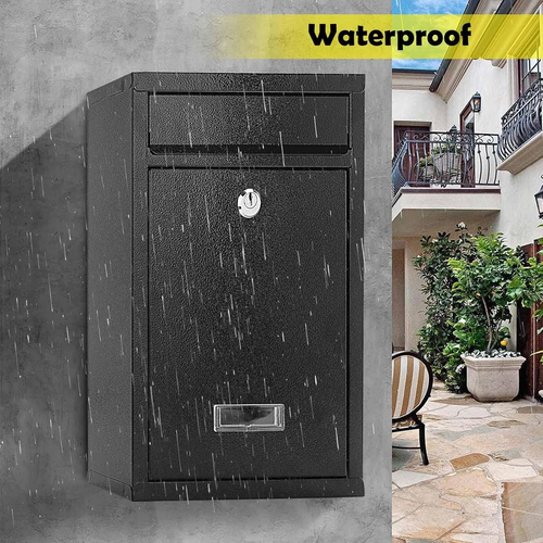 Letter Box 32 X 21.5 X 8.5Cm Post Box Wall Mounted Steel Mail Box ...