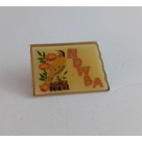 Vintage NDWBA Floral Bird North Dakota Lapel Hat Pin | eBay