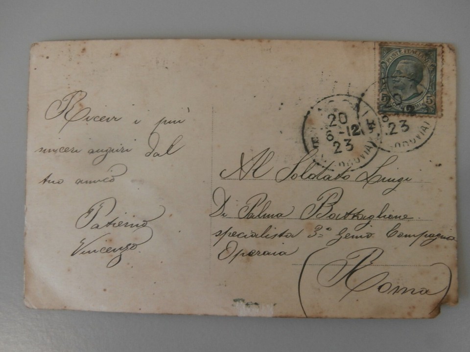 Rara Cartolina d'epoca Buon onomastico 1923 | eBay UK