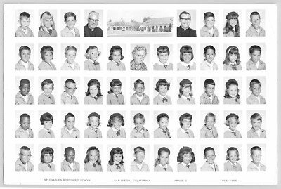 1966 St Charles Borromeo School San Diego CA 6th Grade Vintage Class ...
