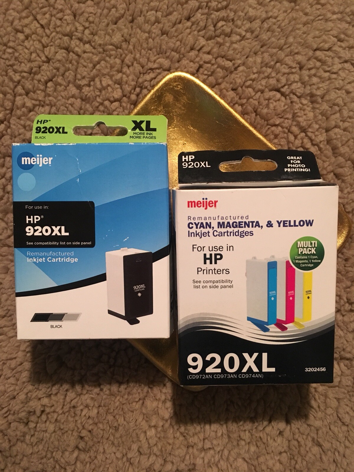 HP 920XL Black🖤/Tricolor💛 ️💙Inkjet Combo. Brand Meijer. Brand New ...