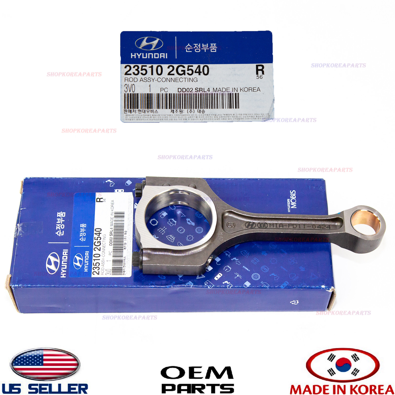 Genuine Connecting Rod Assy ⭐OEM⭐Sonata Optima Sorento Santa Fe 2.4L ...