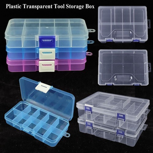 Plastic Jewelry Beads Container Square Packing Boxes Power Tools Holder ...