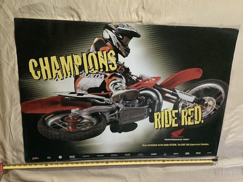 Ricky Carmichael Ride Red Team Honda POSTER Vintage Supercross ...