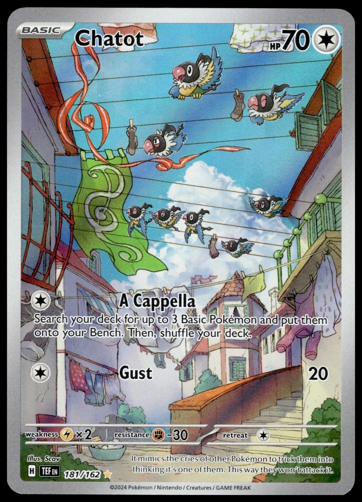 Chatot 181/162 Pokémon TCG Temporal Forces Holo Illustration Rare NM | eBay