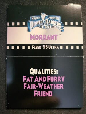 1995 Fleer Ultra Mighty Morphin Power Rangers The Movie Mordant Pop Up ...