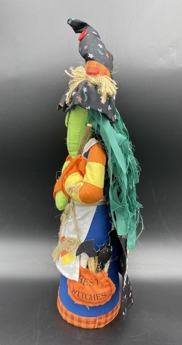 Halloween Wicked Witch Folk Art Figure Figurine Tall 17" x 4-1/4" | eBay