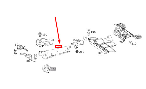 MB CLA C117 OVER CATALYTIC CONVERTER SHIELDING A2466823900 ORIGINAL NO ...