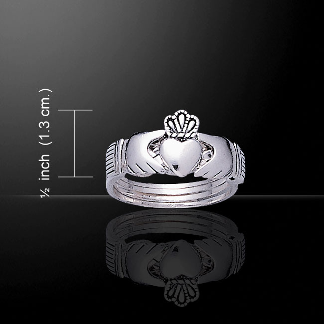 Irish Claddagh Puzzle 925 Sterling Silver Ring Love Friendship Loyalty ...