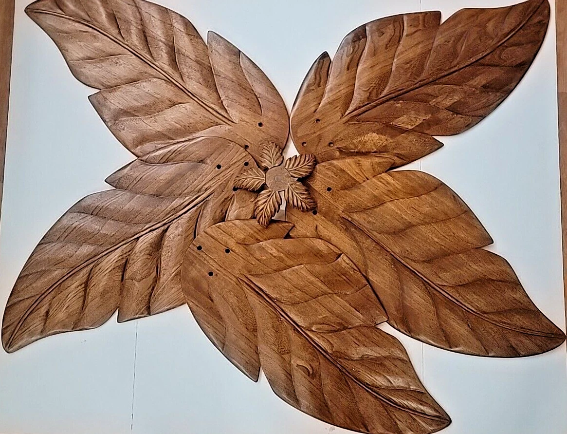 Palm Leaf Ceiling Fan Blades Set Of 5 | Shelly Lighting