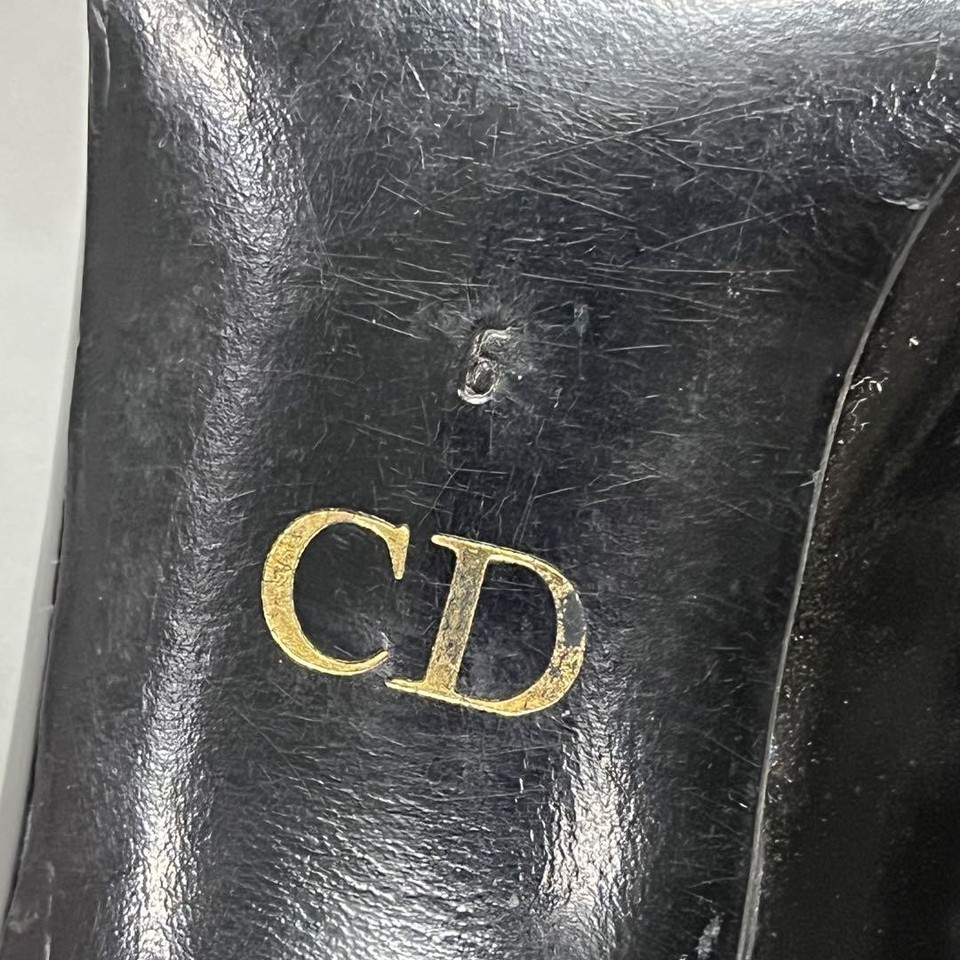 Christian Dior Patent Leather Enamel Rose 3-Piece Pumps US 6 Black from ...