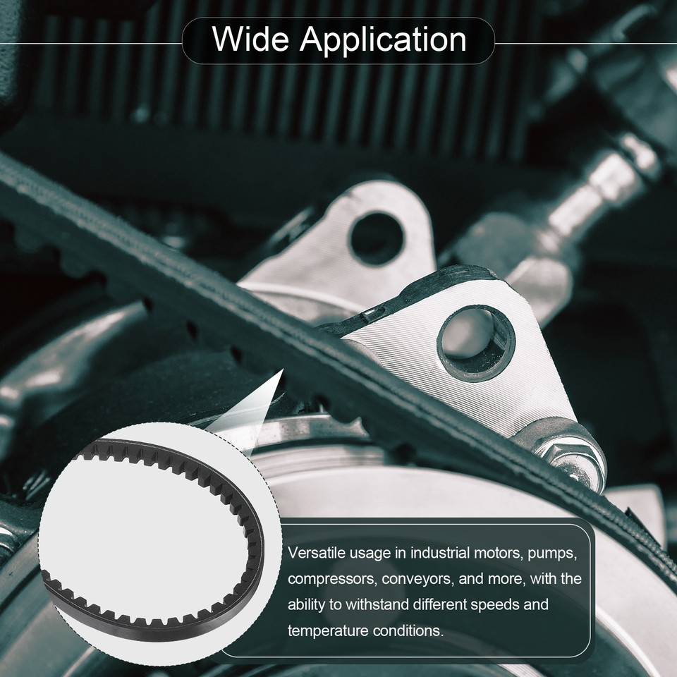 2 Pcs BX76 EPDM V-Belt, Cogged Rubber V Belt x 76" Inside Circumference ...