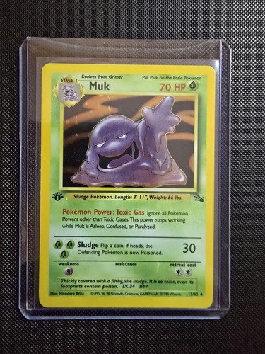 Pokémon TCG Muk Fossil 13/62 Holo * 1st Edition * Holo Rare | eBay