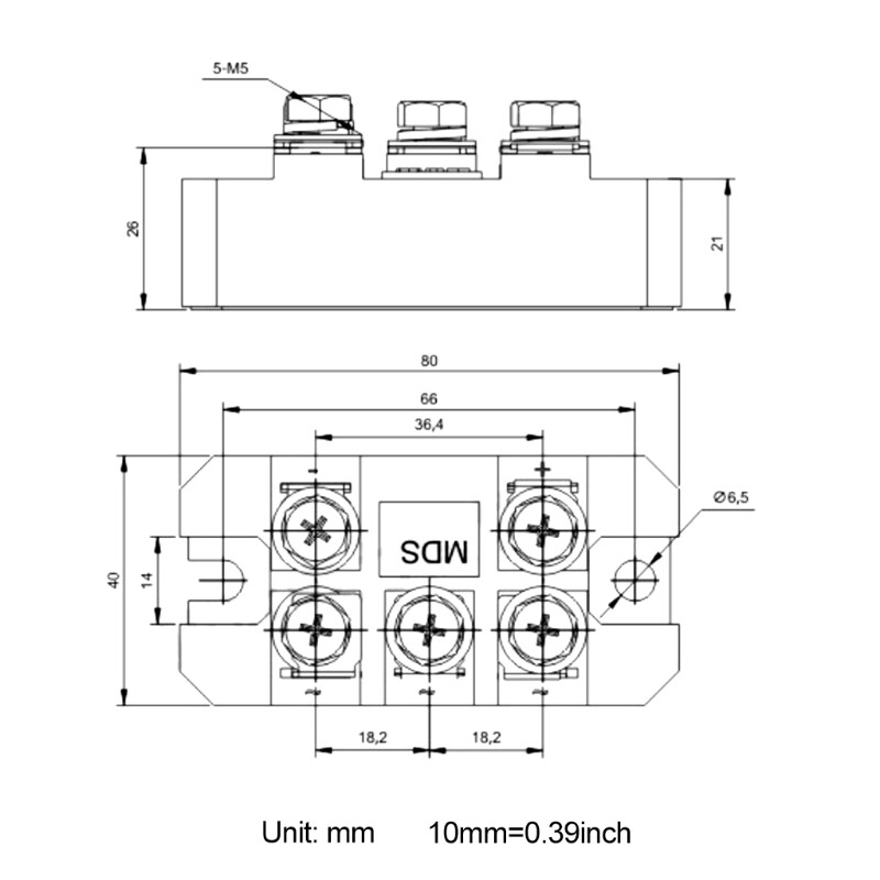 Aluminum Metal for Case 3 Phase Diode Bridge Rectifier 3-Phase Diode ...