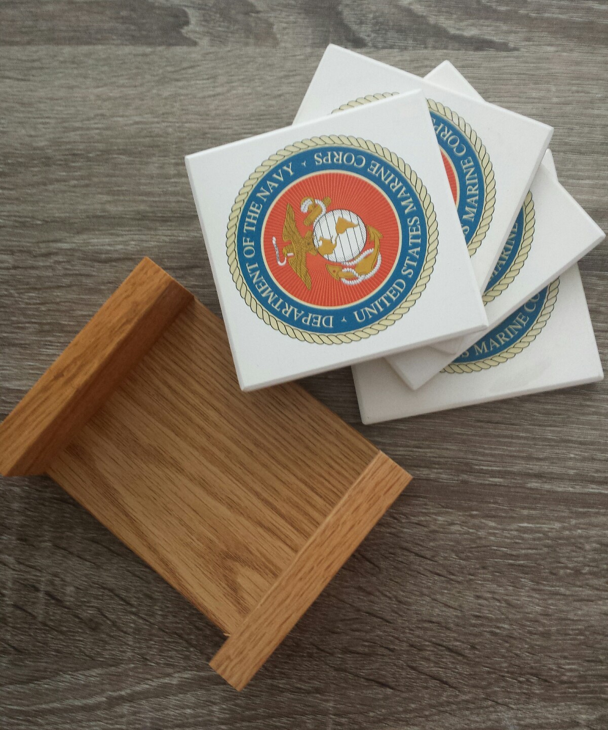 Dept Of The Navy United States, Ceramic Tile Coasters, Set Of 4 With ...