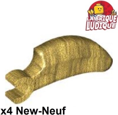 Lego 4x Barb Large (Claw Talon) griffe horn tooth clip or doré/pearl ...