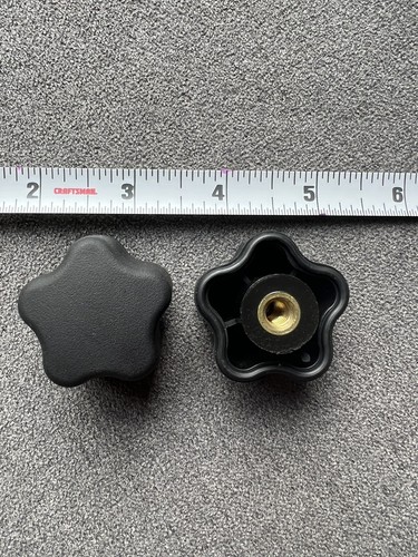 🇺🇸2 Qty Female Star Soft Grip Rubber Coated Knobs 1/4"-20 X 3/4” Thread ...