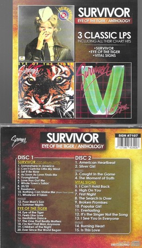 SURVIVOR-EYE OF THE TIGER/ANTHOLOGY-3 LPS+6 BONUS CUTS ON 2 CDS-ALL ...