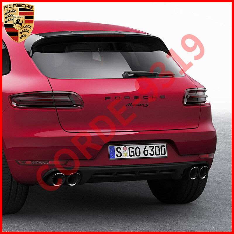 New Genuine Matte Black PORSCHE Macan S Letters Rear Nameplate Badge ...