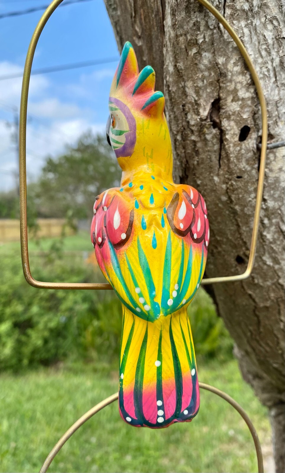 3 Talavera Bird Handmade Painted Ceramic Parrot Mexican Pottery Hanging ...