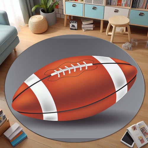 Football Round Rug, American Football Rug, Sports Theme Mat | eBay
