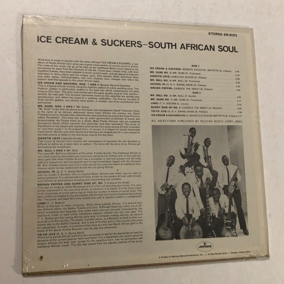 South African Soul Ice Cream SR61213 Stereo Mercury Vintage 1969 LP ...
