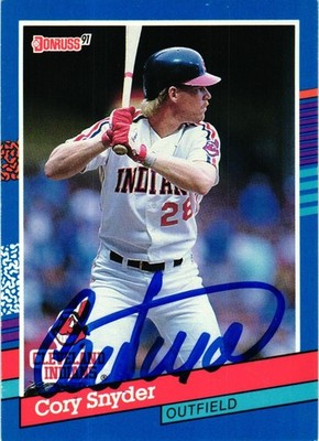 CORY SNYDER #288 Signed 1991 Donruss MLB Baseball Card AUTO INDIANS | eBay