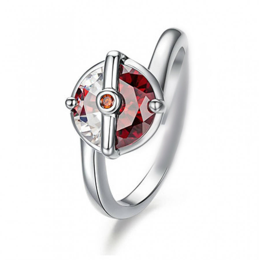 Pokeball Diamond Ring