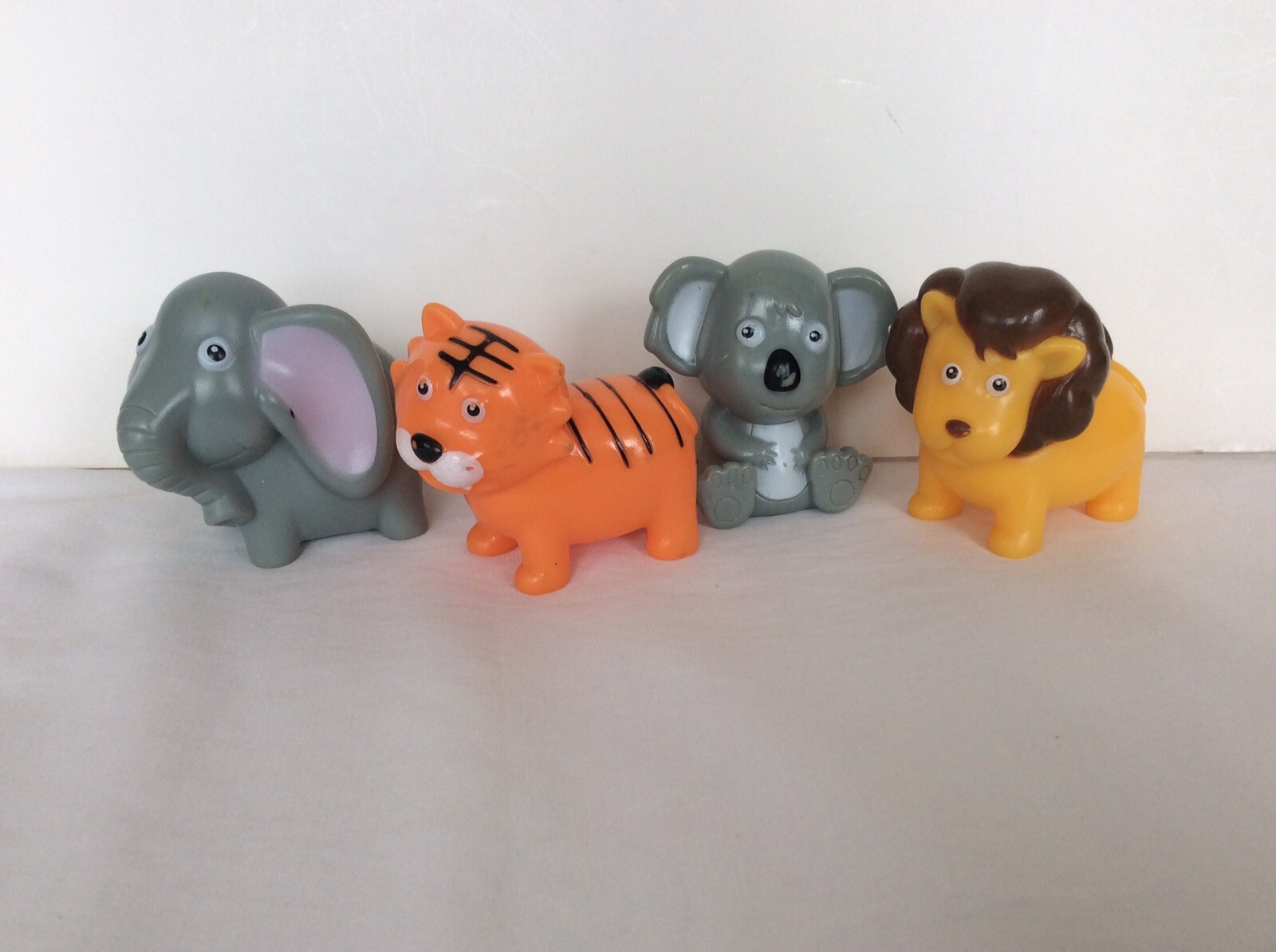 Boley Toddler Safari Animals Bath Toys Lot Of 4 Silicone Unsinkable 2-3 ...