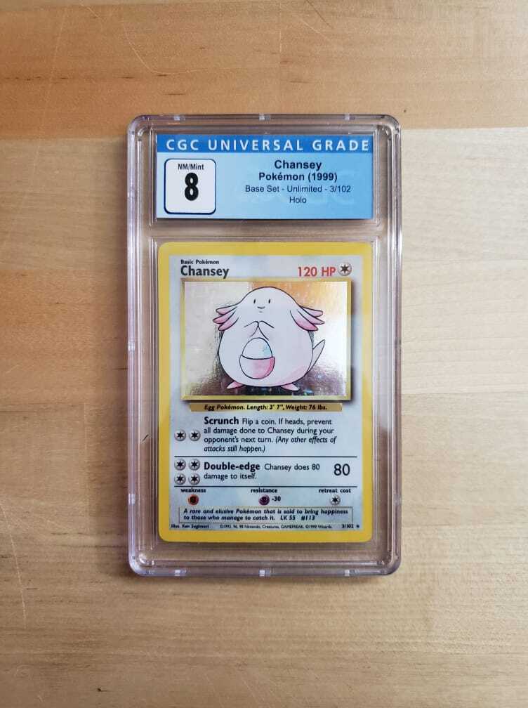 Chansey Base Set CGC 8 NM+ / Mint - Vintage WOTC Pokemon Card | eBay