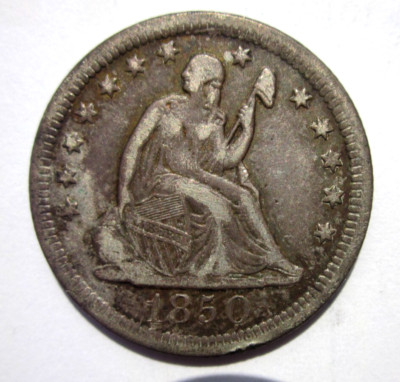 1850-O SEATED LIBERTY QUARTER 25C NEW ORLEANS MINT NICE EARLY TYPE RARE ...