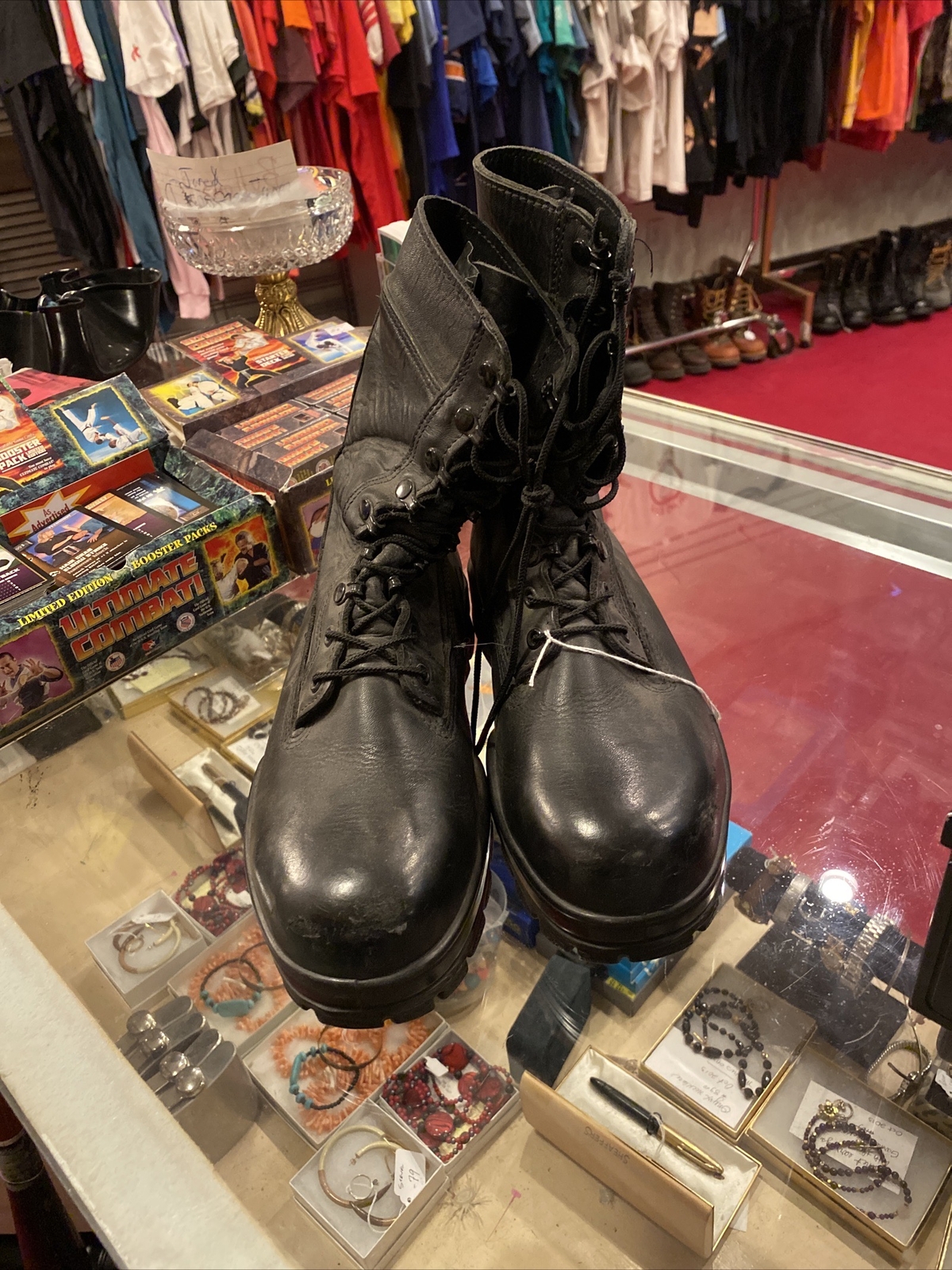 vintage Bates black leather military combat boots Siz… - Gem