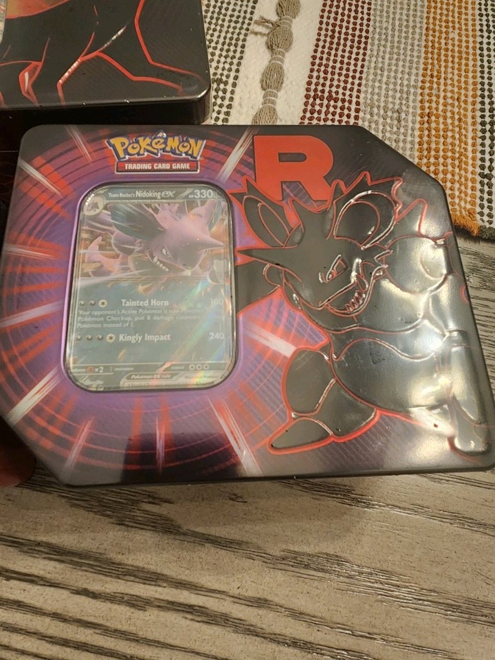 Pokemon TCG Sealed Destined Rivals Team Rocket Tin Set of 3 Brand New ...