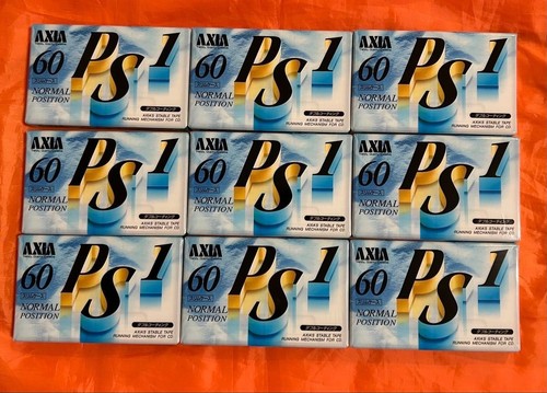 [ New ] AXIA PS-1 60 Type I NORMAL POSITION Cassette Tape lot of 9 ...