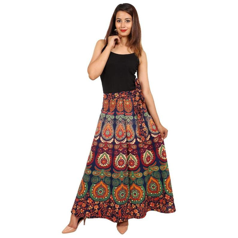 Wholesale Lot Hippie Skirts Indian Women Wrap Around Skirt Cotton ...