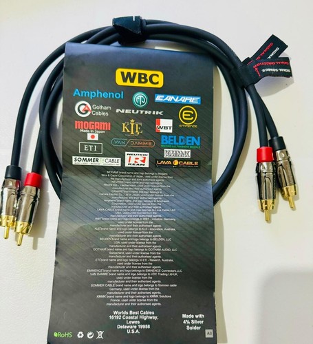 WORLDS BEST CABLES 0.5 Foot – Directional Quad High-Definition Audio ...